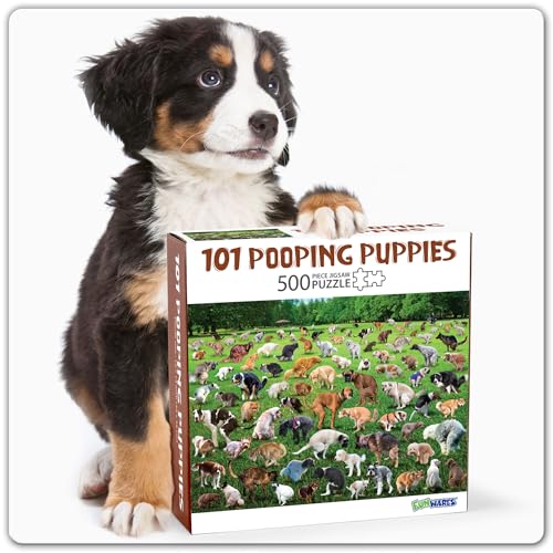 101 Pooping Puppies 500 Piece Puzzle – FunwaresGifts